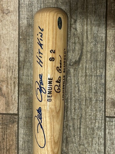 Pete Rose Autographed Baseball Bat Full Size Bat blonde " Louisville ...