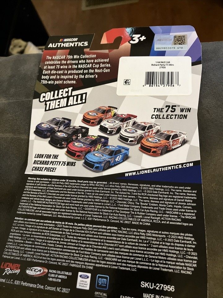 2023 Nascar Authentics 75th Win Collection #43 Richard Petty Liquid ...