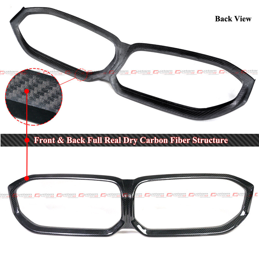 FOR 2023-25 BMW G20 330i M340i DRY CARBON FIBER GRILL GARNISH INSERT ...