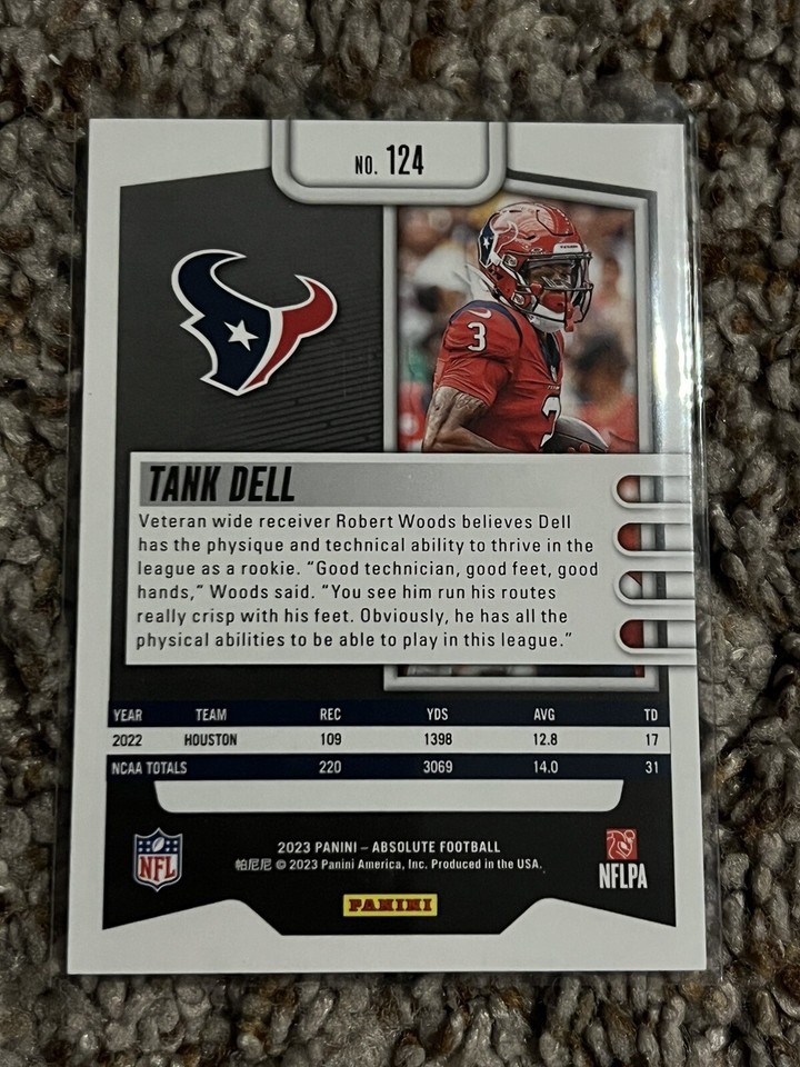 2023 Absolute Football Tank Dell Rookie! | eBay
