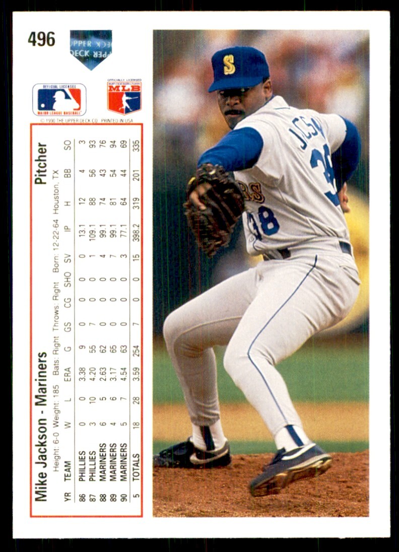 1991 Upper Deck Mike Jackson Baseball Cards #496 | eBay