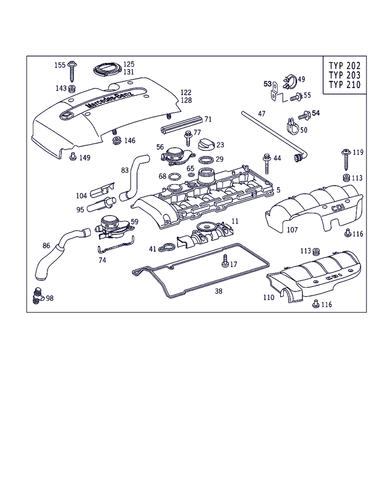 Oil separator seals rings kit Mercedes A6119970645 A6119970545 200 220 ...