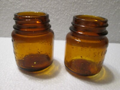Vintage Vaseline Chesebrough Mfg Co New Nork Embossed Amber Glass Jar ...