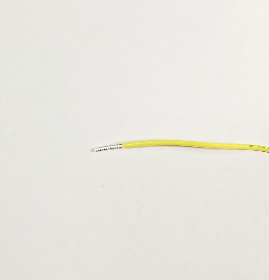 18 AWG Yel Mil-Spec Wire, M16878/5 (PTFE) Stranded Silver Plated Copper ...