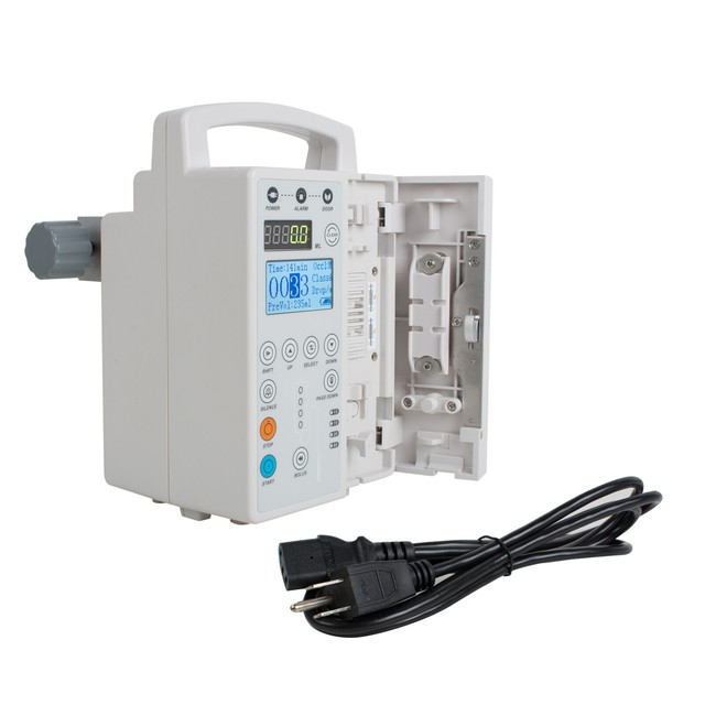 CE&FDA Portable Infusion Pump IV Fluid Equipment + Alarm LCD monitor ...