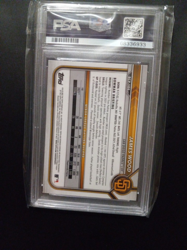 2022 James Wood Bowman Mega Mojo 1st PSA9 | eBay