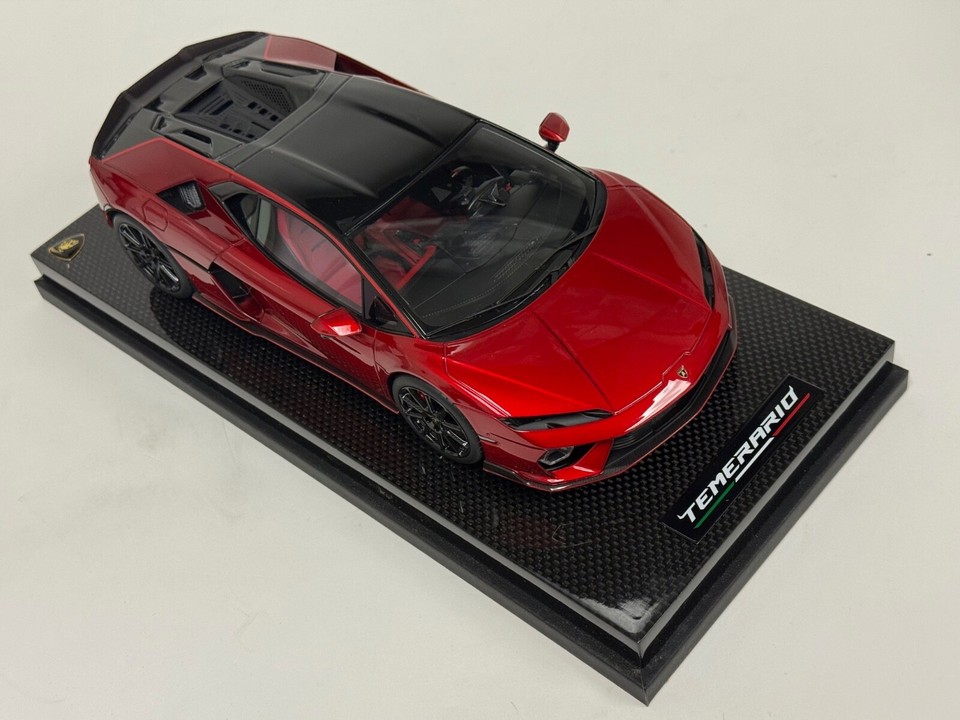 1/18 MR Collection Lamborghini Temerario in Efesto Red Carbon Base ...