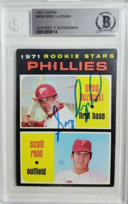 1971 Topps #439 Greg Luzinski Signed Rookie Card Autograph RC Auto BGS ...