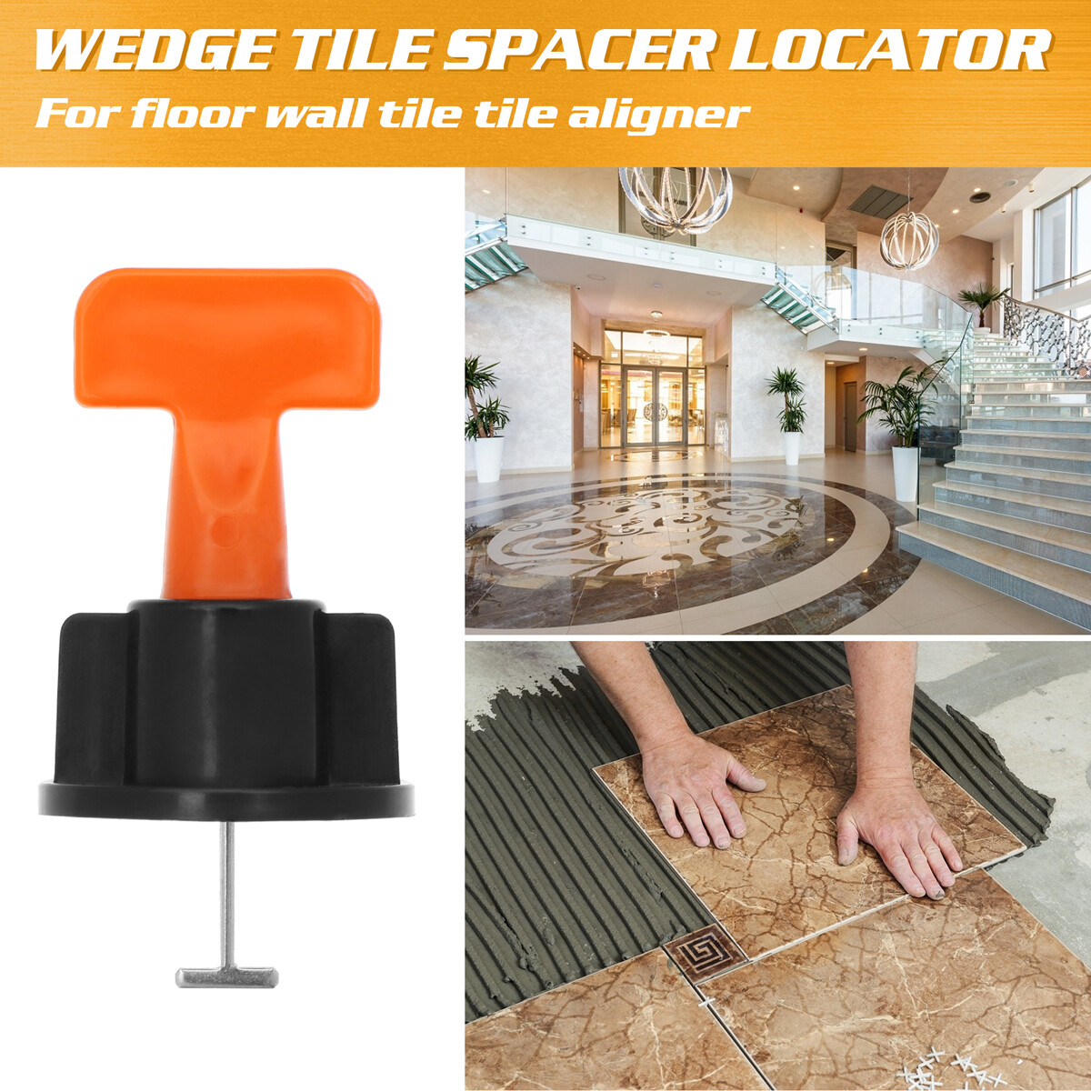 50 Pcs/Pack Reusable Anti-Lippage Tile Leveling System Positioning T ...