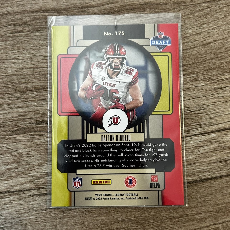 2023 Panini Legacy Football Dalton Kincaid RC Silver Premium #175 ...