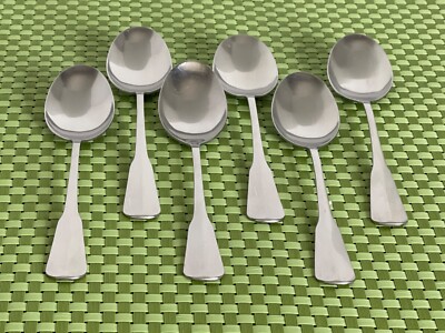 Oneida COLONIAL ARTISTRY Stainless 6 Oval Soup Spoons Distinction ...