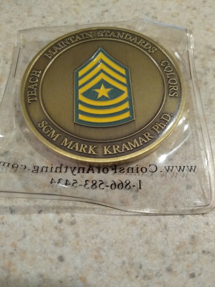 CHALLENGE COIN OPERATION ENDURING FREEDOM MAINTAIN STANDARDS SGM MARK ...