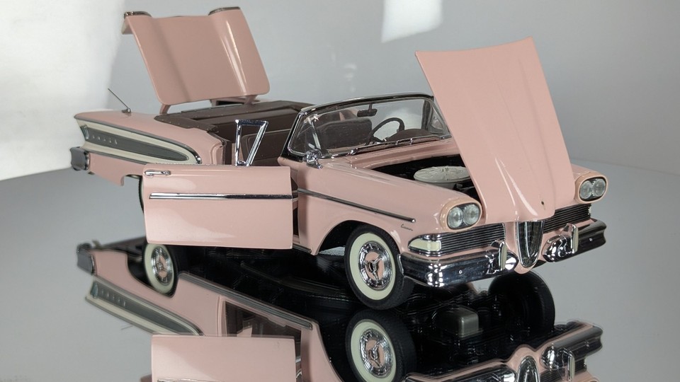 1958 Edsel Citation Convertible Pink in Original Factory Cradle By ...