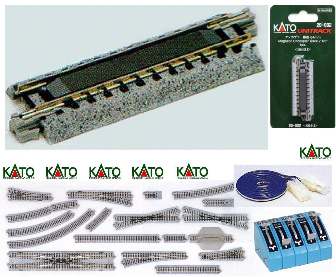 Kato 20-032 No.1 Straight Track 62mm with Magnet Uncoupler N Scale 1/ ...