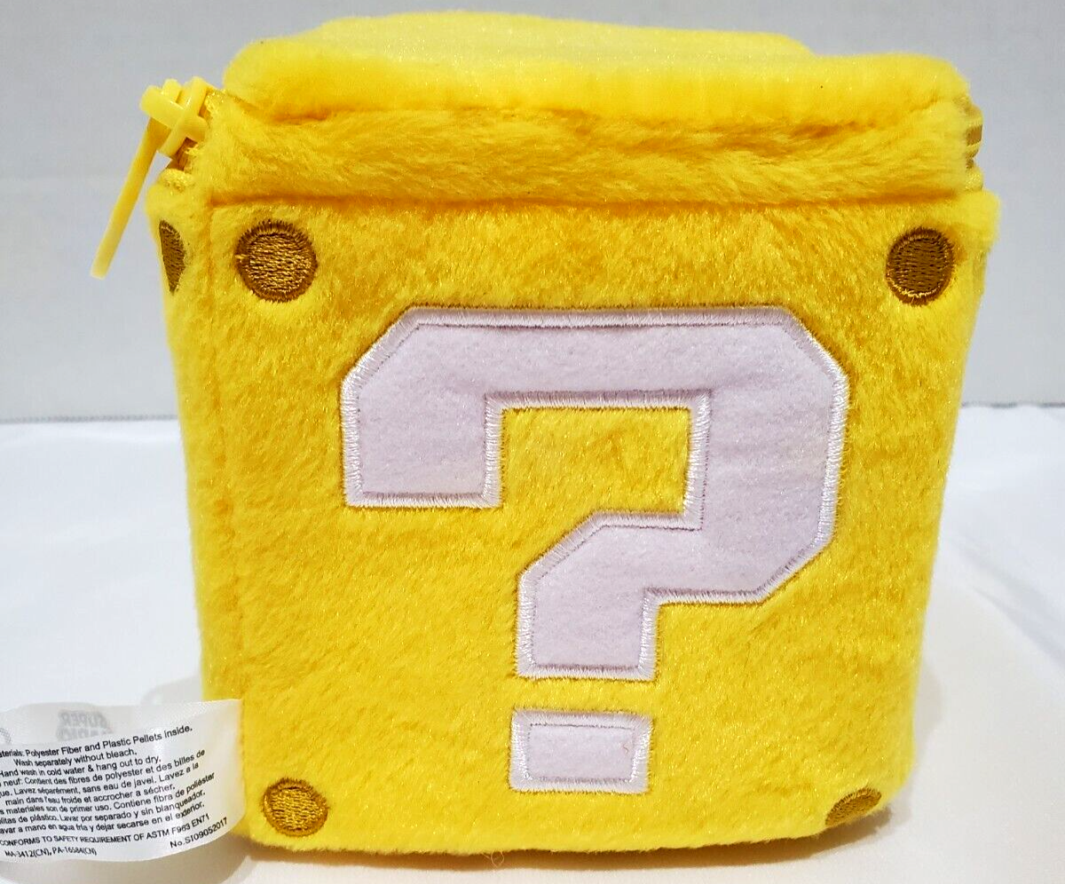 2012 Nintendo Official Super Mario Coin Box 5" Plush YELLOW QUESTION ...