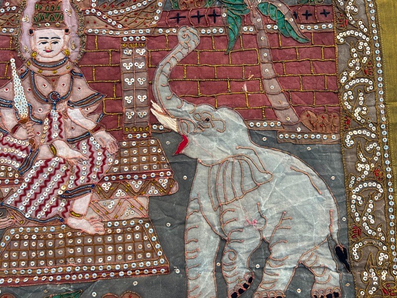 2X3 Indian Vintage Applique Work Tapestry Authentic Décor Tapestry/Wall ...