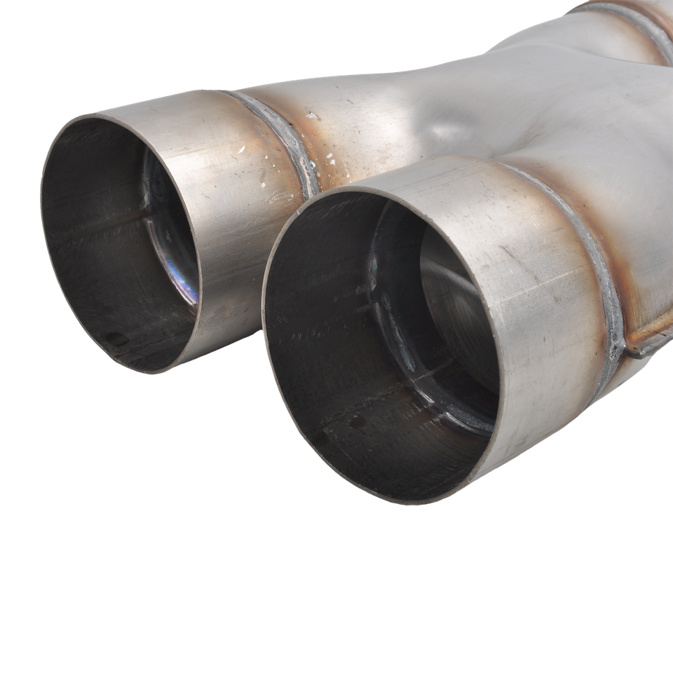 Universal Crossover X Pipe Dual 3" In/Out Stainless Steel Muffler ...