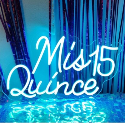 Mis 15 Quinceanera Neon Signs Wall Decor Neon Lights for Bedroom ...