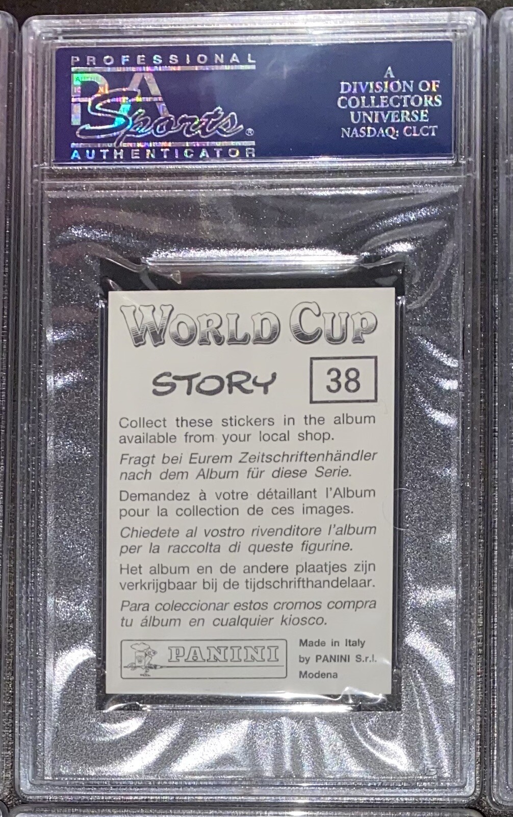 1990 (PSA Labeled 1970) Panini PELE PSA 9 MINT soccer card PSA Error ...