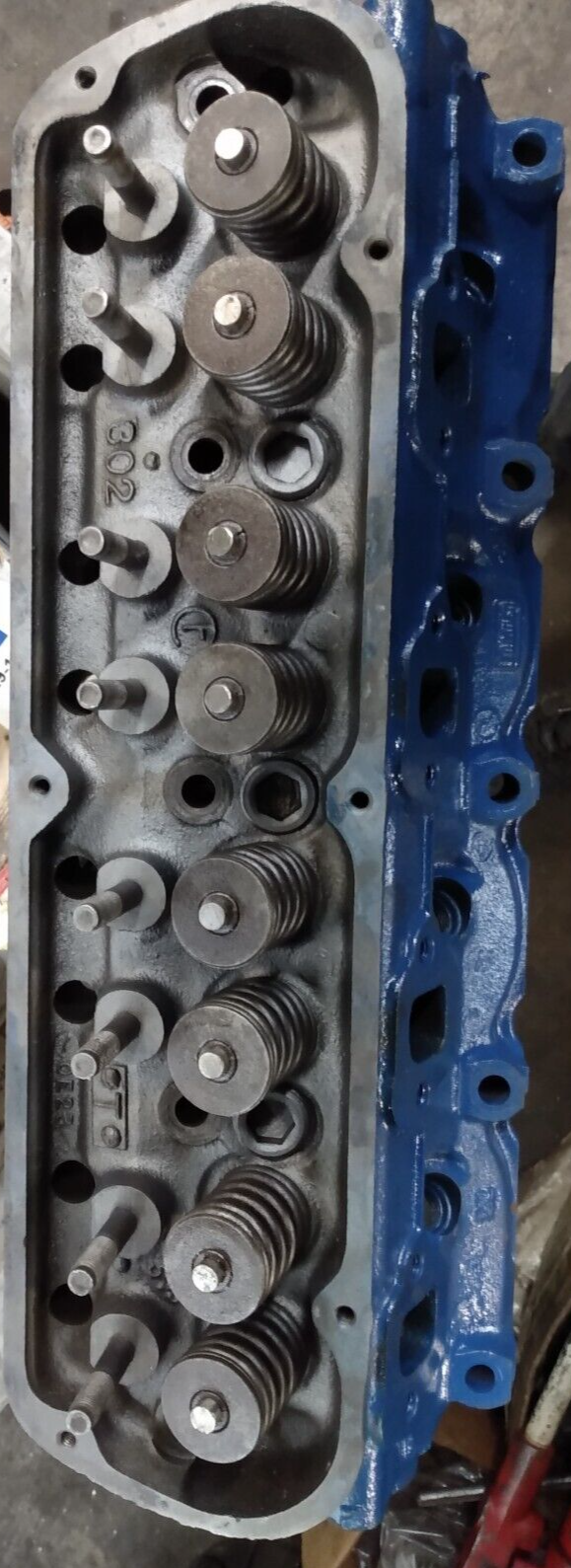 1970 FORD 302 CYLINDER HEAD C9TE-C - REMANED DATE 0E23 3/8 studs ...