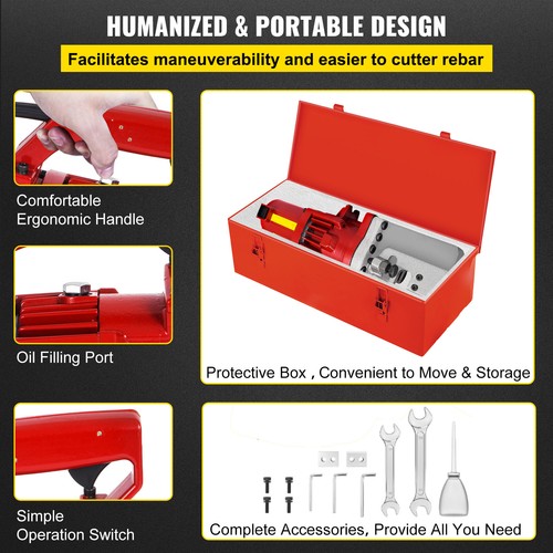 Rebar Cutter RC-20 1250W 3/4" #6 Capacity 4-20mm Electric Cutting Tool ...