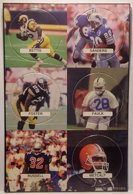 6 Carded Unpunched Set of Pogs * NFL * Running Back | eBay