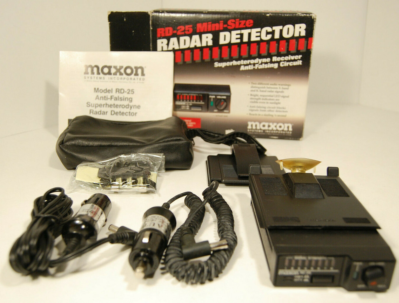 MAXON RD-25 Mini Radar Detector Superheterodyne Receiver Anti-Falsing ...