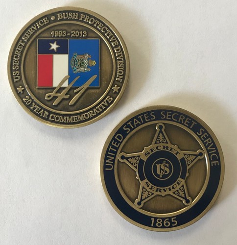 USSS Secret Service GEORGE BUSH 41 Protective Division 20th Anniversary ...