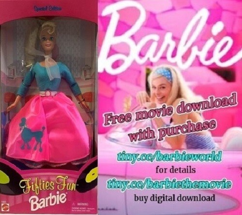 Fifties Fun Blonde Sock Hop Barbie Doll 1996 Vintage Limited Edition ...