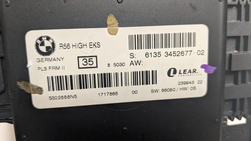 2007-2013 Mini Cooper S R55 R56 Footwell Body Control Module BCM (OEM)# ...