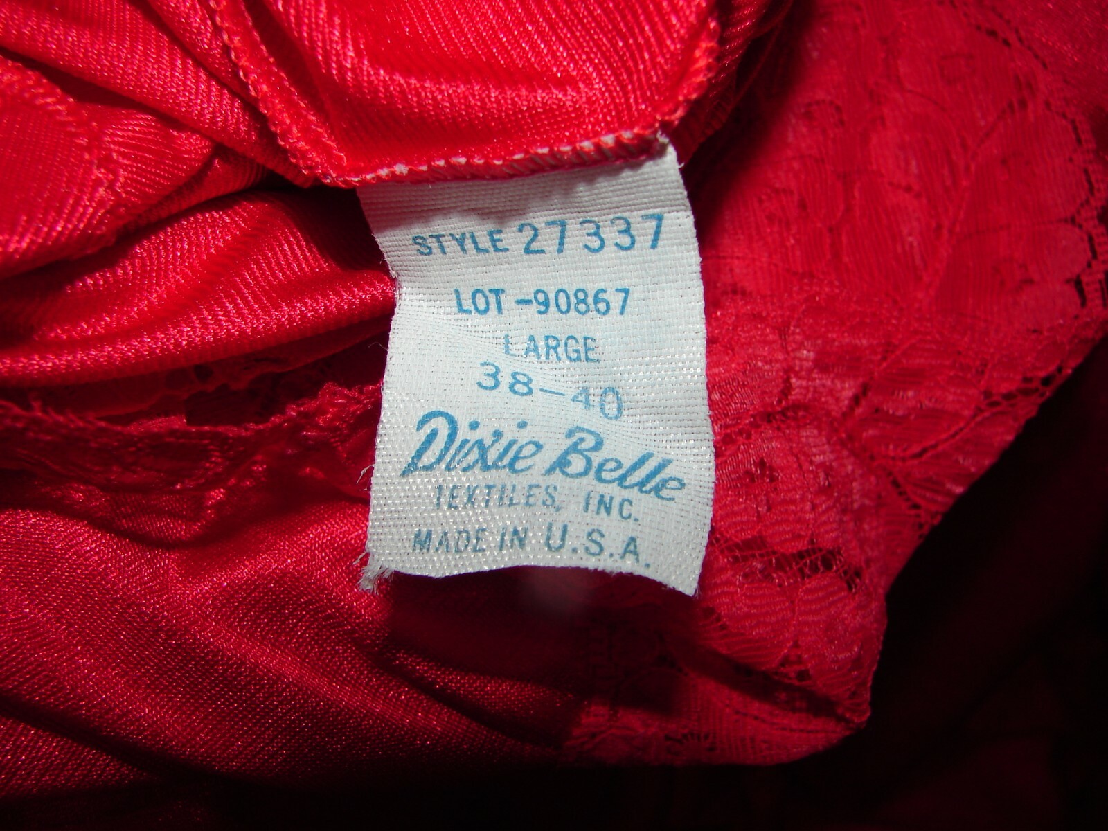Vintage Red Dixie Belle Nightgown Gown in a size Large 38 - 40 | eBay