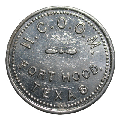 Fort Hood, TX N.C.O.O.M. 5¢ in Trade Military Token #4 | eBay