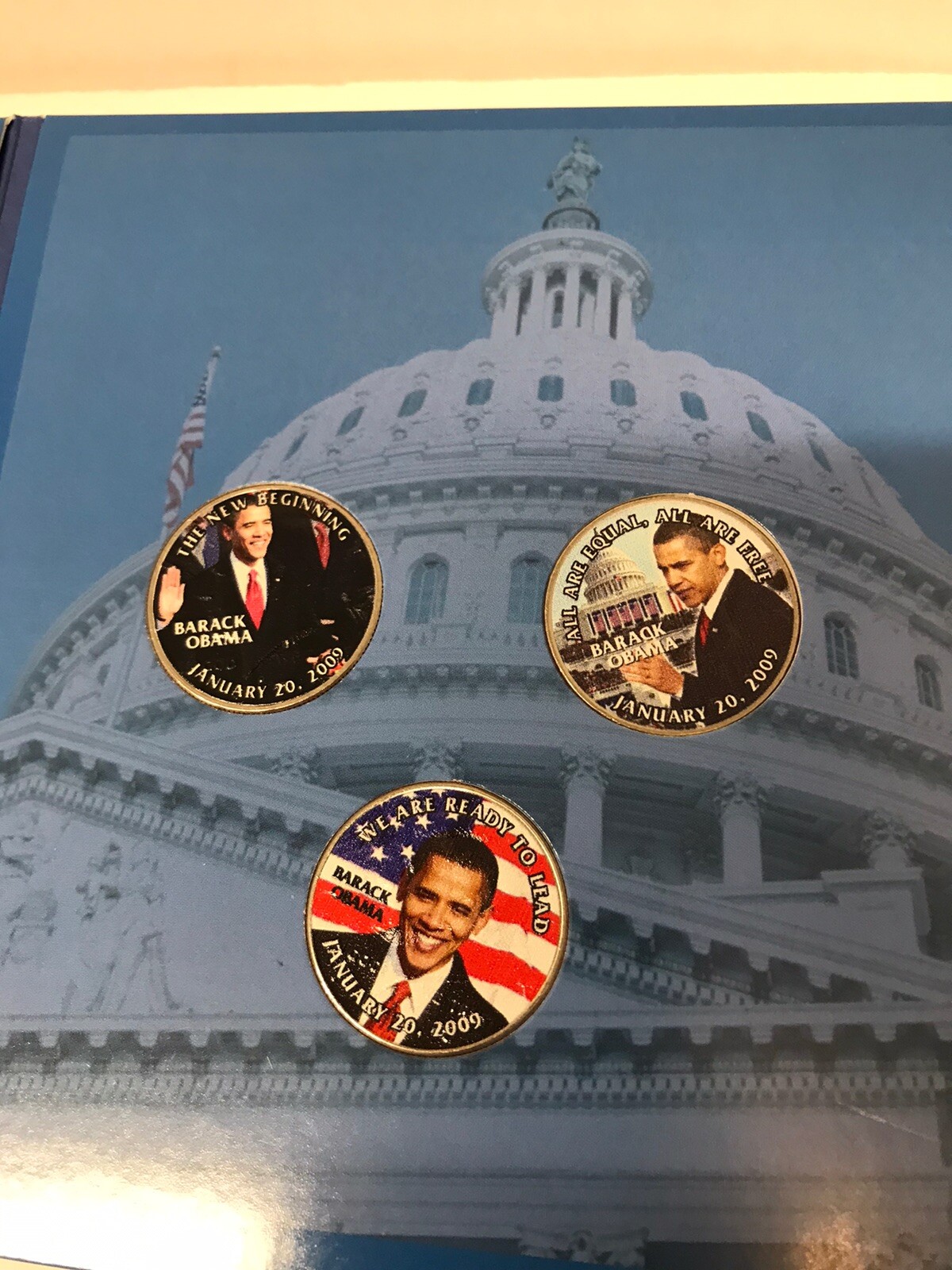 Barack Obama Inaugural & Presidential Coin Collection 3 Coin Set With ...