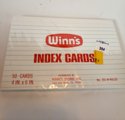 Vintage Index Card
