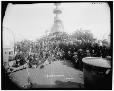 USS Oregon,ship's company,sailors,military personnel,American ...