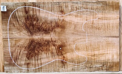 Flame Maple Burl Wood 0591 Luthier 3/8" Torrified Book matched Guitar ...