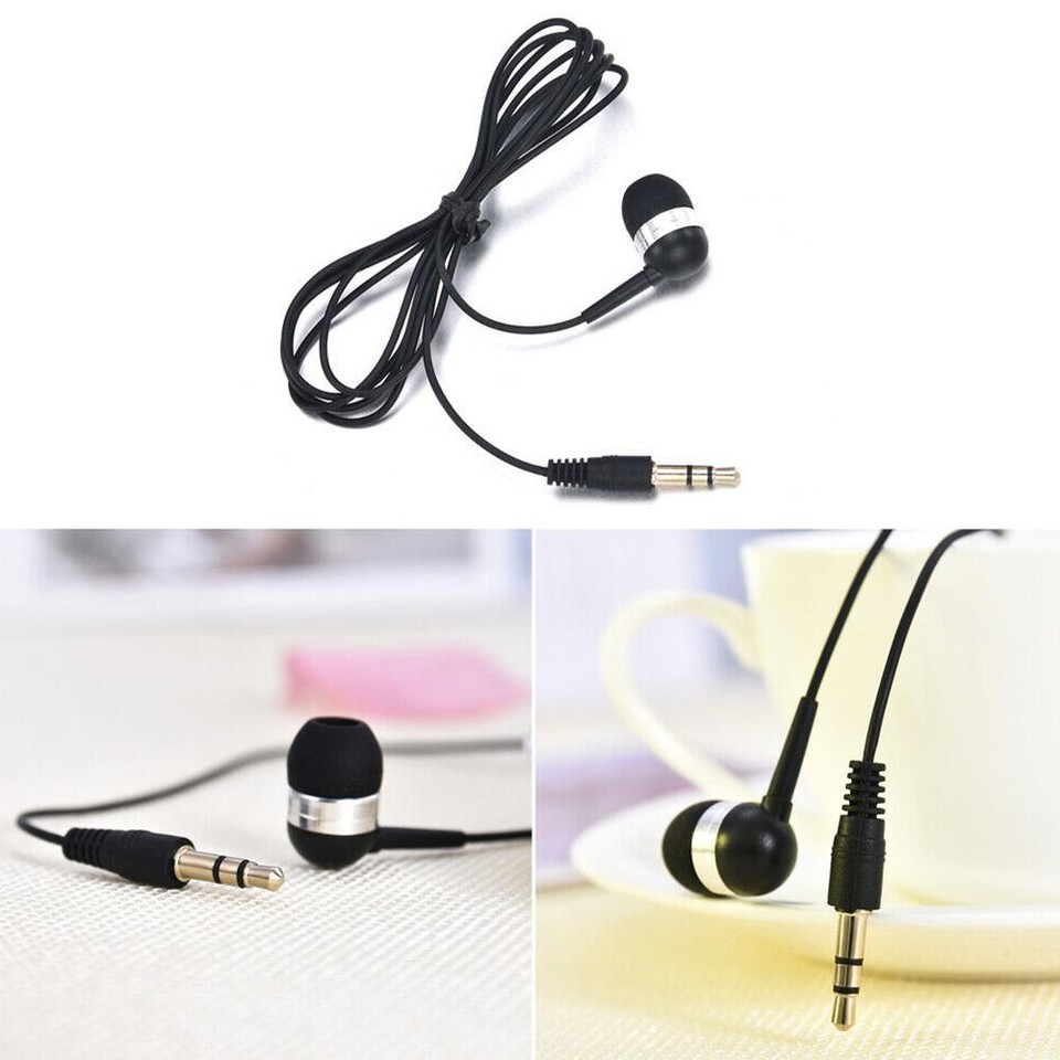 NEW Universal 3.5mm Single Side Mono Earphone In Ear Earbud Headset for ...