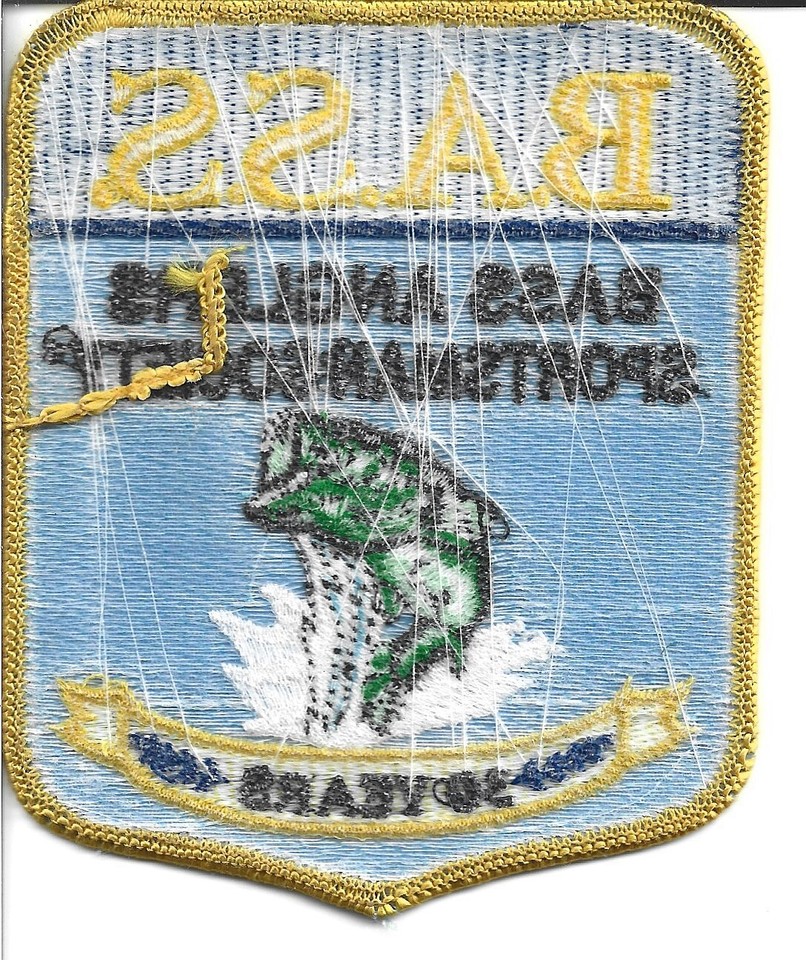 Vintage B.A.S.S. Bass Anglers Largemouth Sportsman 4" Society Sewn ...