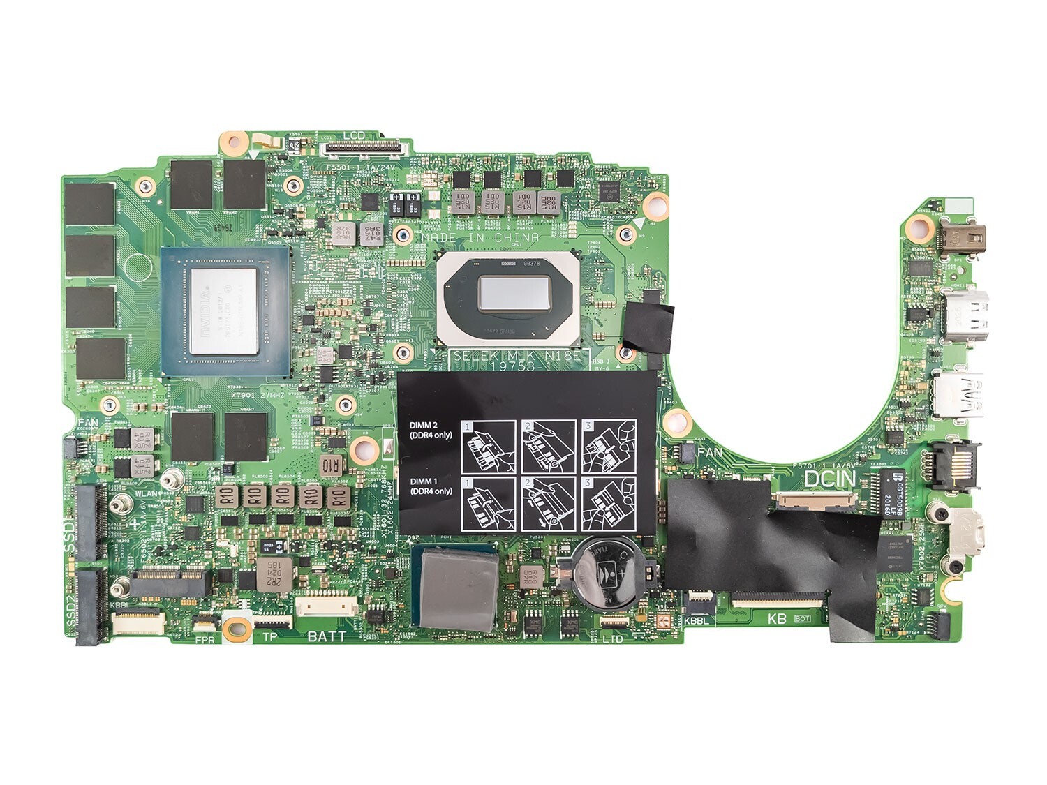 Dell G5 5500 Motherboard i7-10750H 6 Core Nvidia RTX 2070 8GB 3GNH6 Ref ...
