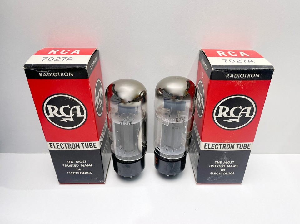 2 x NOS RCA 7027A 6L6G Test STRONG US made Vacuum Beam Power Pentode ...