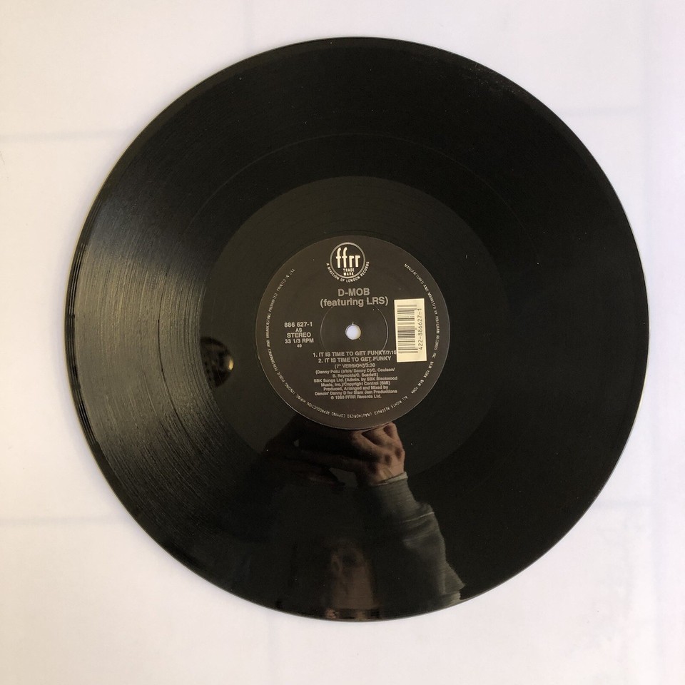 D Mob It's Time To Get Funky SINGLE Vintage Vinyl Record LP 12” HOUSE ...