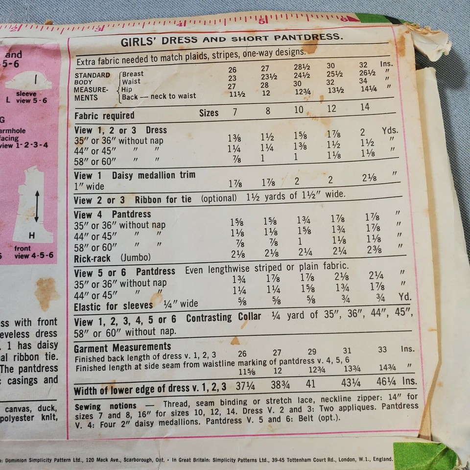 Simplicity Vtg Pattern 9902 Children A-Line Dress Short Romper Front ...