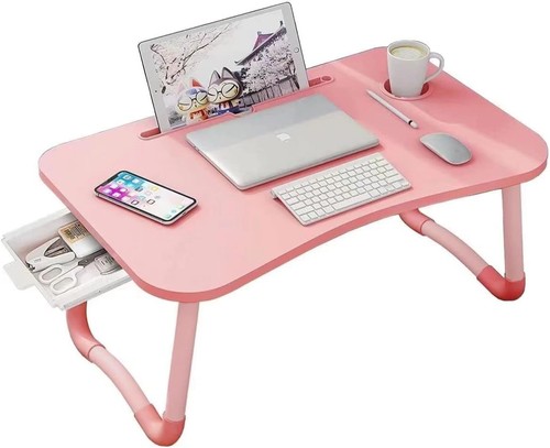 Laptop Desk Foldable Bed Table, Portable Lap Tray Table Pink | eBay
