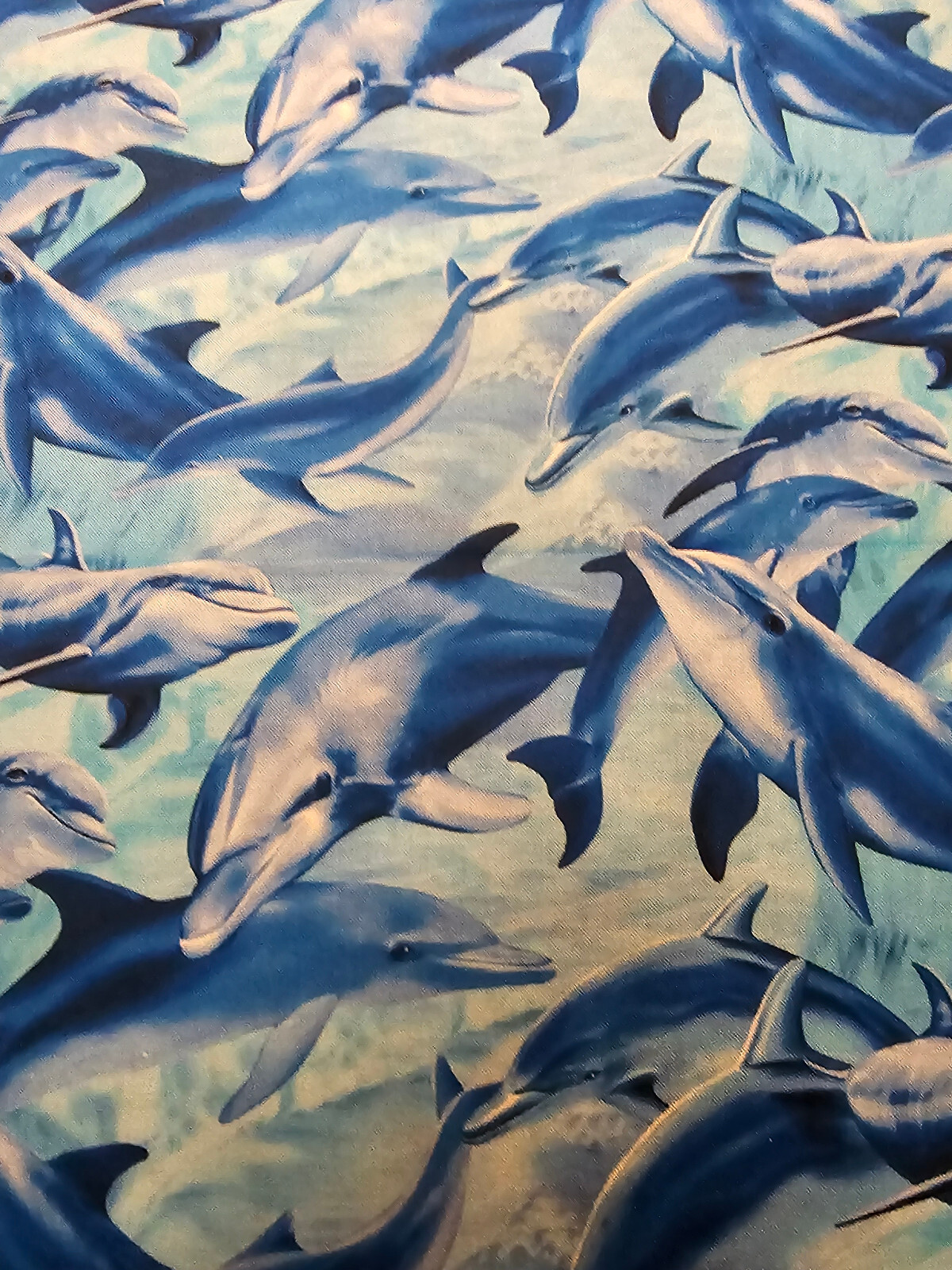 Beautiful DEEP BLUE SEA DOLPHINS print cotton by Timeless Treasures BTY | eBay