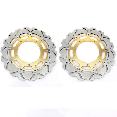 Pair Front Brake Discs Rotors For YAMAHA YZF R6 600 2017-2024 YZF R1 ...