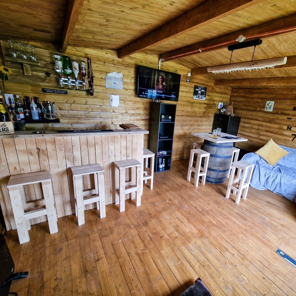 Garden Log Cabin Man Cave Home Office Shed Summer House Kit Severn 5m x ...