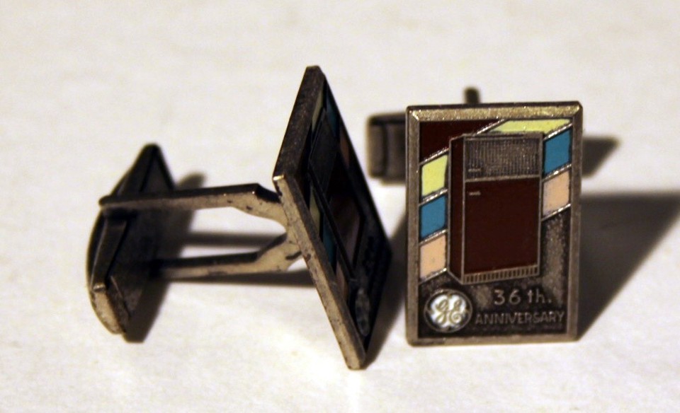 Vintage General Electric GE Cufflinks 36th anniversary, fridge | eBay