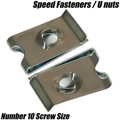 10x NO. 10 SPEED FASTENERS U CAPTIVE NUTS SPIRE CLIPS INTERIOR PANEL ...