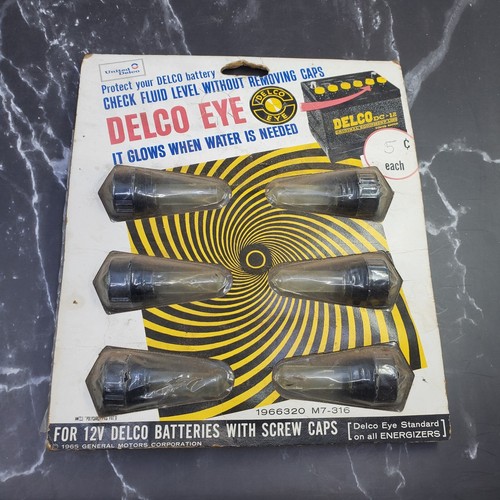 NOS OEM Delco Eye Battery Filler Caps Accessory Chevy Oldsmobile Buick ...