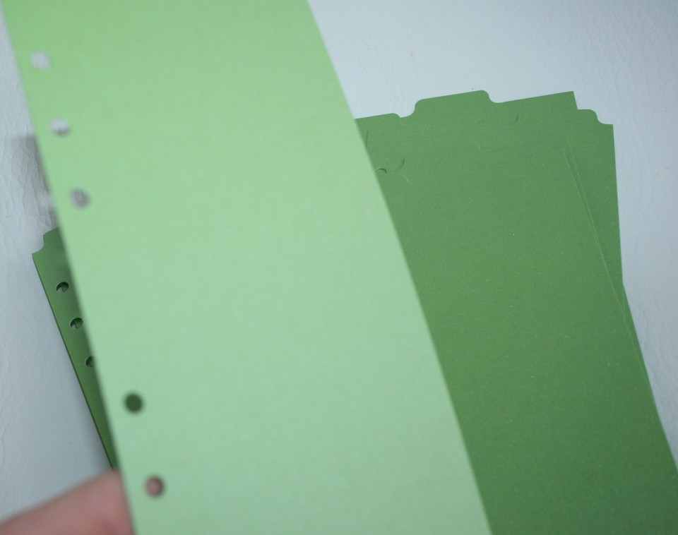 9 Shimmery Green Filofax Personal Kate Spade size dividers monthly top ...